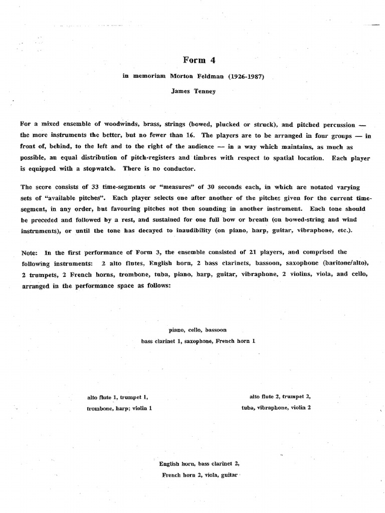 James Tenney Form 4 | PDF