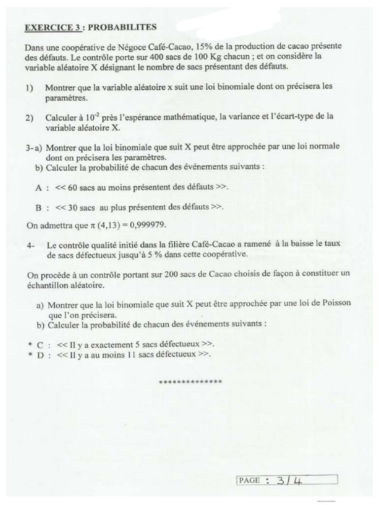 612a9b5194461sujet de Maths Statistiques Et Probabilite Bts Bla (1) 3 | PDF
