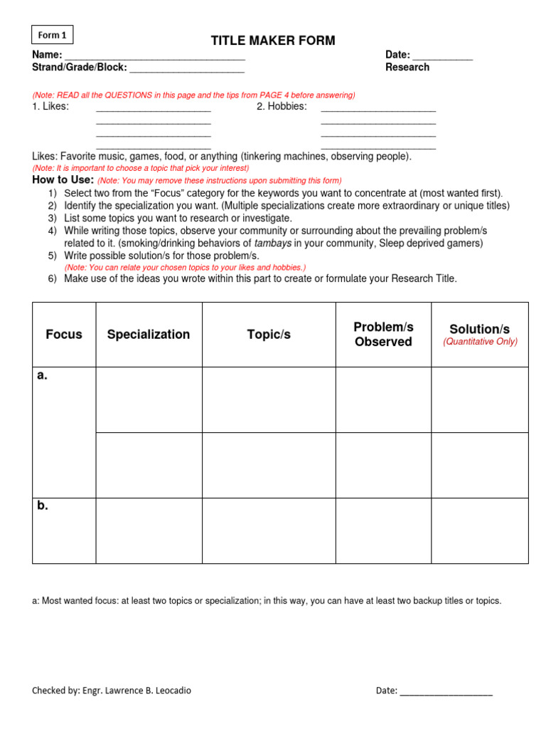 Quantitative Research Title Proposal Guide | PDF | Experience | Behaviorism