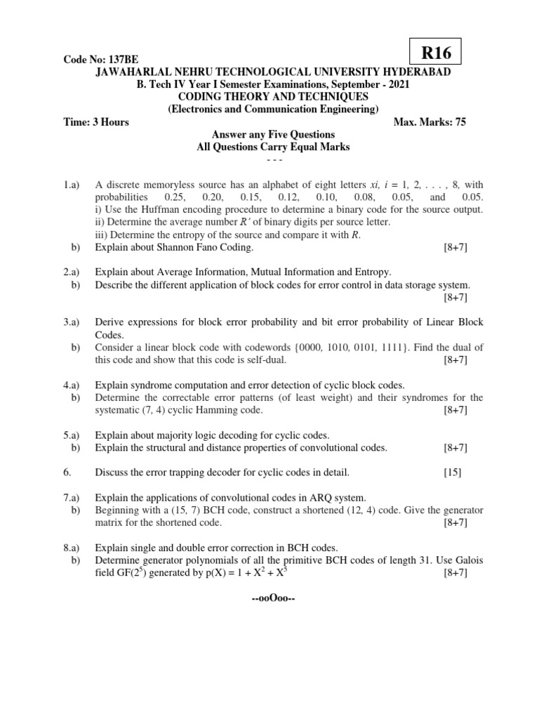 CTT Q1 | PDF | Code | Error Detection And Correction