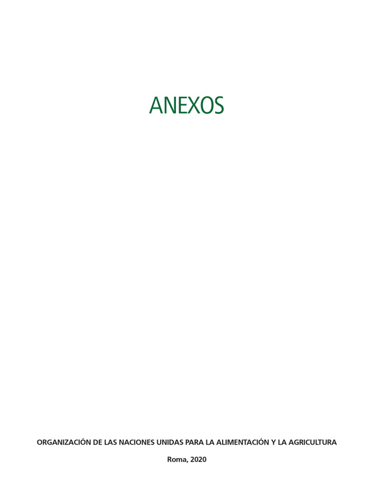 Anexos | PDF | Organización de Comida y Agricultura | Evaluación