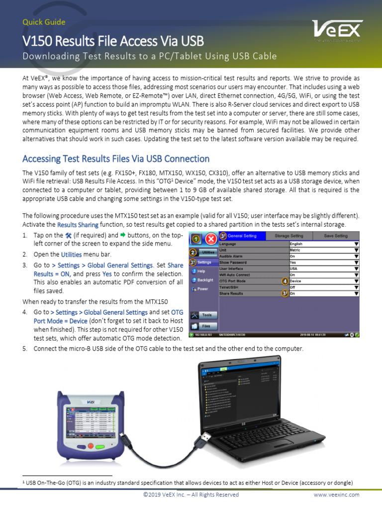 V150 USB File Access Guide-D08-00-059 A00 | PDF | Usb | Wi Fi