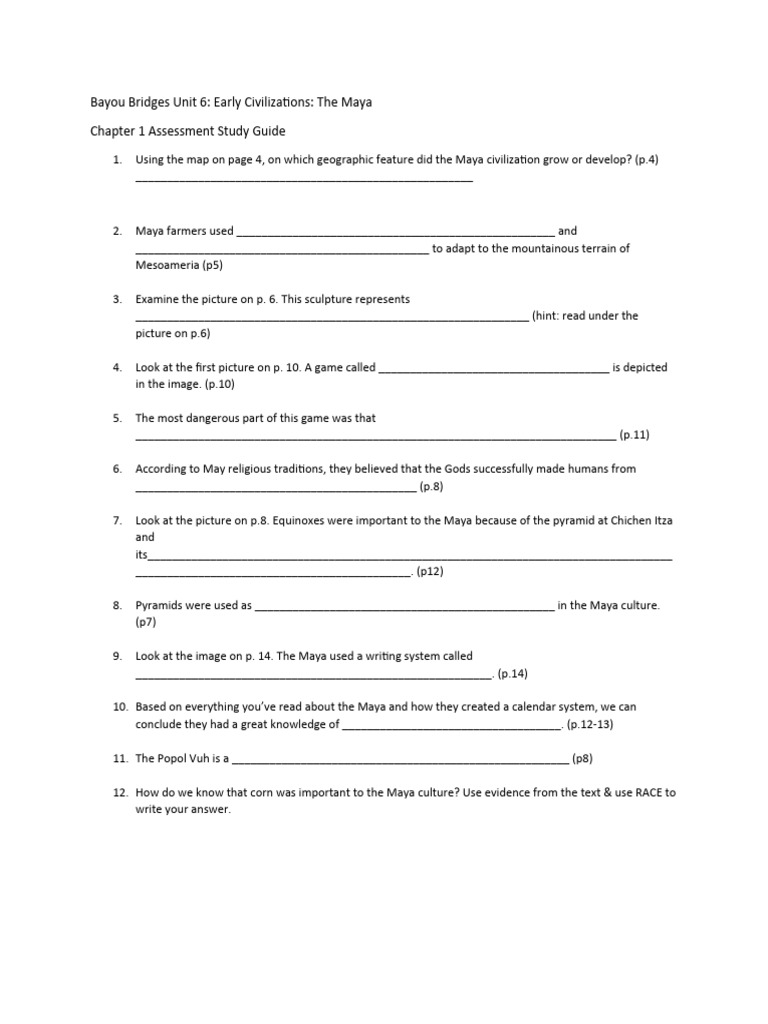 Bayou Bridges Unit 6 chapter1 | PDF