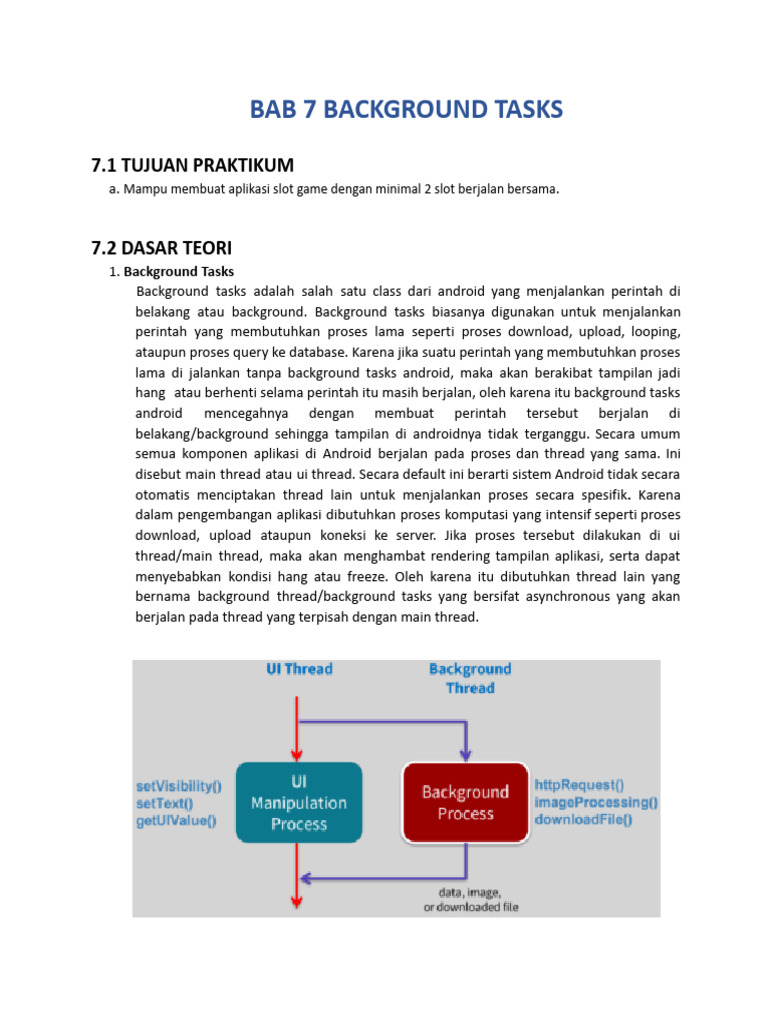 Aplikasi Slot Game dengan Background Tasks | PDF