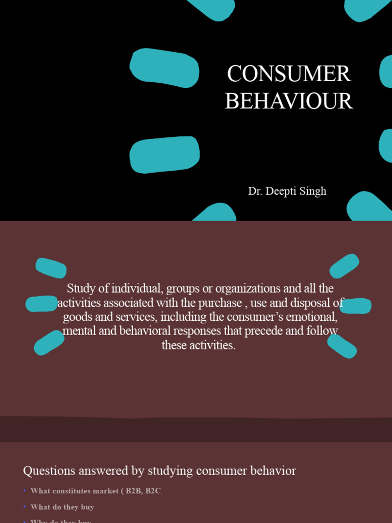 CONSUMER BEHAVIOUR | PDF | Consumer Behaviour | Behavior