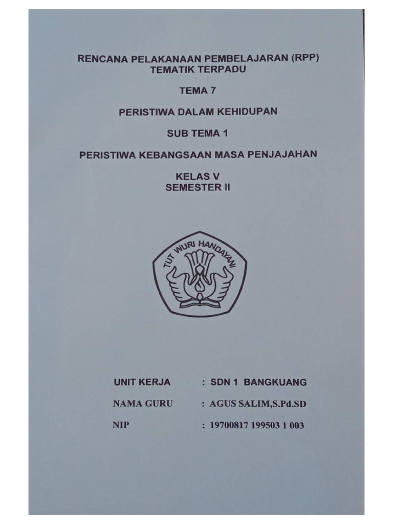 RPP Kelas 5 | PDF