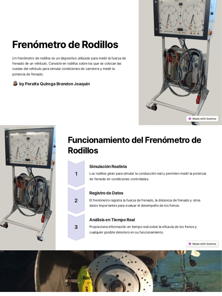 Frenometro de Rodillos | PDF | Simulación | Seguridad vial