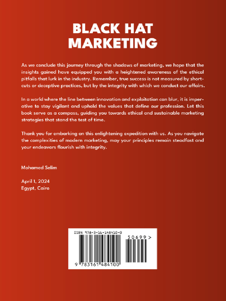 Black Hat Marketing Book | PDF