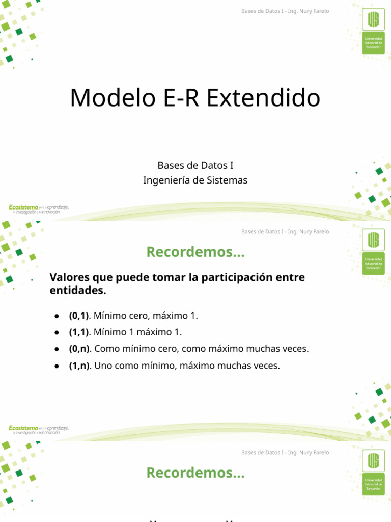 nuryfave_5. Modelo E-R Extendido | PDF | Bases de datos | Informática