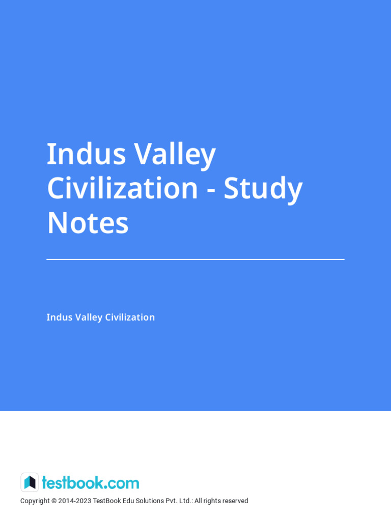 Indus_Valley_Civilization_-_Study_Notes | PDF