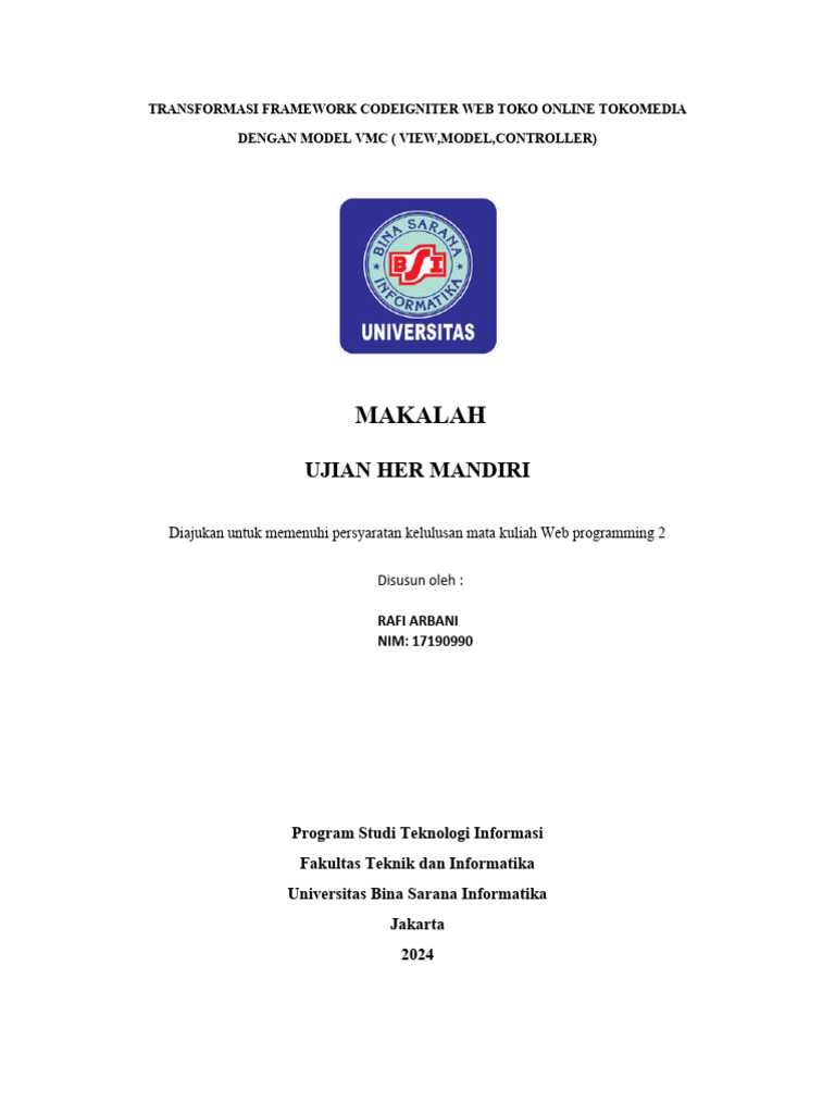 505682453-Makalah-Web-Programing-II-RFI ARBANI-Tokomedia | PDF