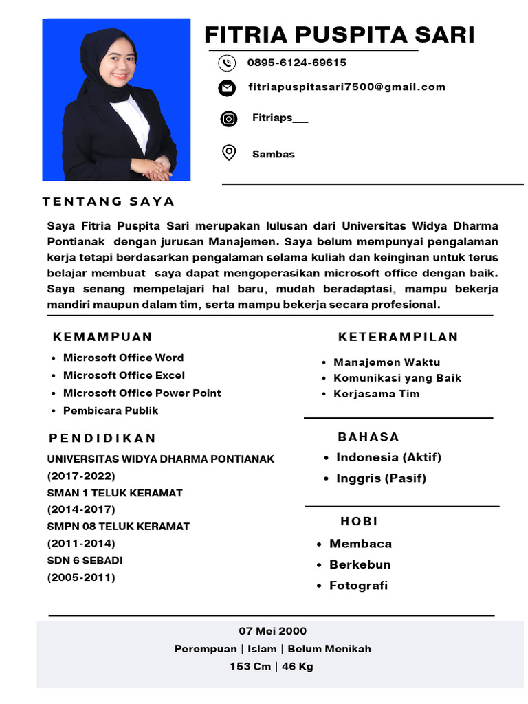 CV - Fitria Puspita Sari | PDF