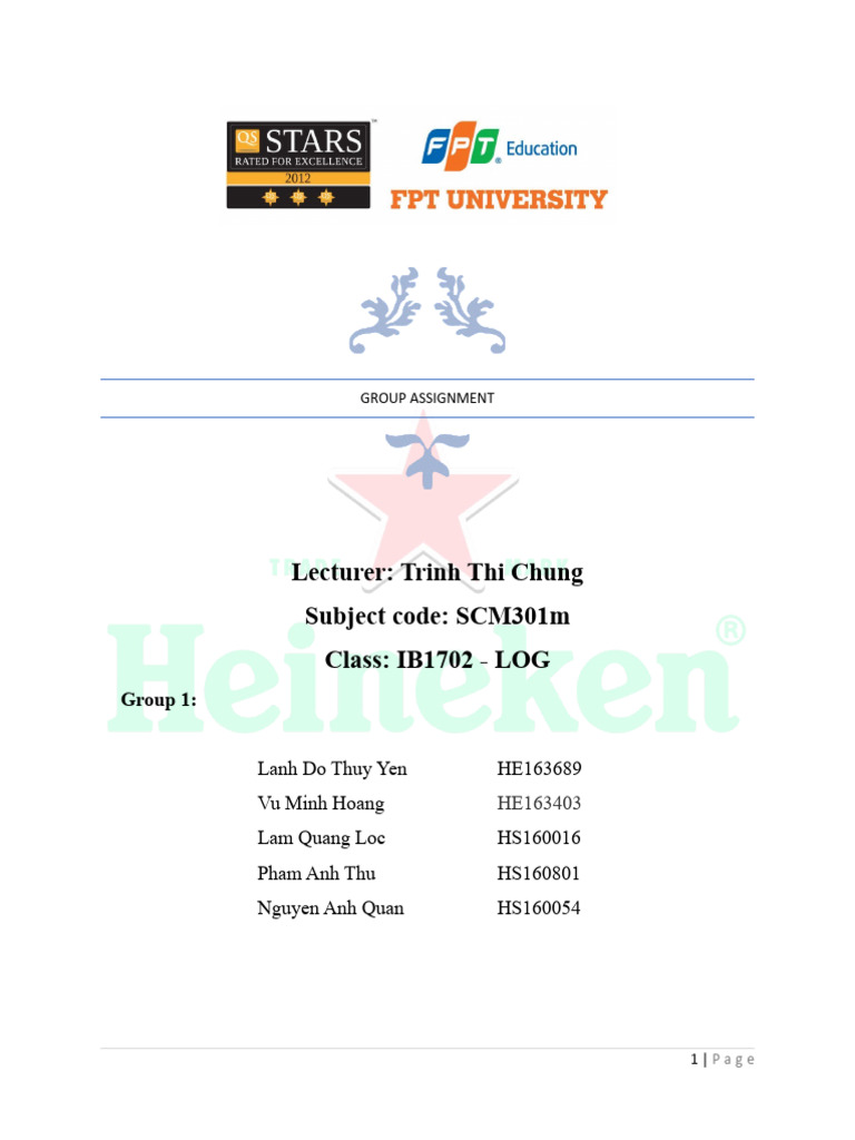 GROUP ASSIGNMENT SCM Group1 | PDF | Labour Economics | Brewery