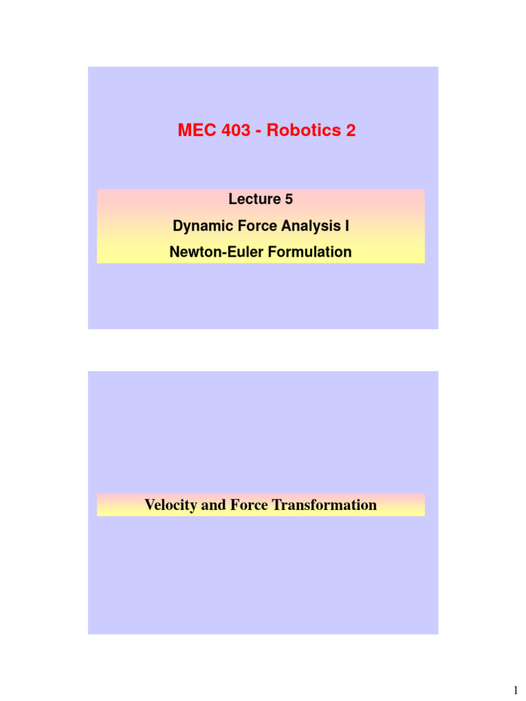 Lecture 5 - Kamal - Dynamic Force Analysis I | PDF | Classical ... Lecture 5 - Kamal - Dynamic Force Analysis I | PDF | Classical ...