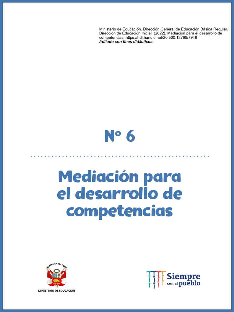 Mediación para El Desarrollo de Competencias | PDF | Comportamiento | Aprendizaje