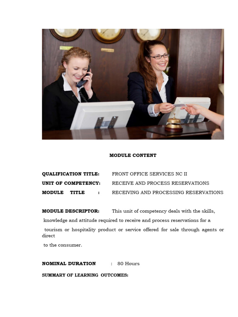 Front Office Reservations Guide | PDF | Hotel | Recreational Vehicle