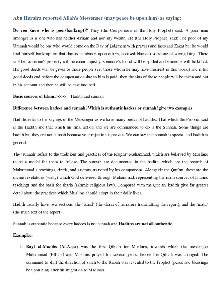 Islamic Studies | PDF | Hadith | Muhammad