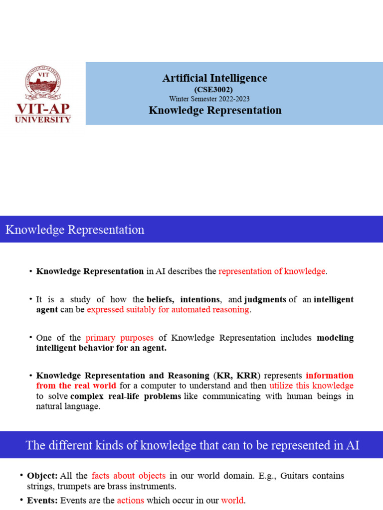 Knowledge Representation | Download Free PDF | Knowledge Representation And Reasoning | Knowledge