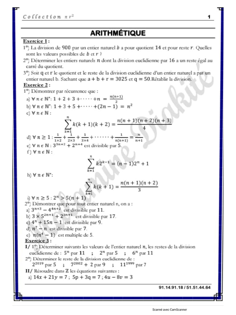 ARITHMÉTIQUES | PDF