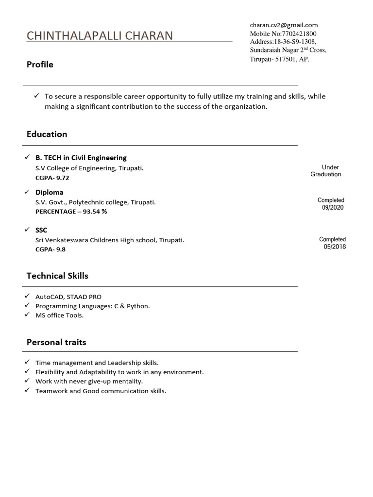 Charan Resume | PDF