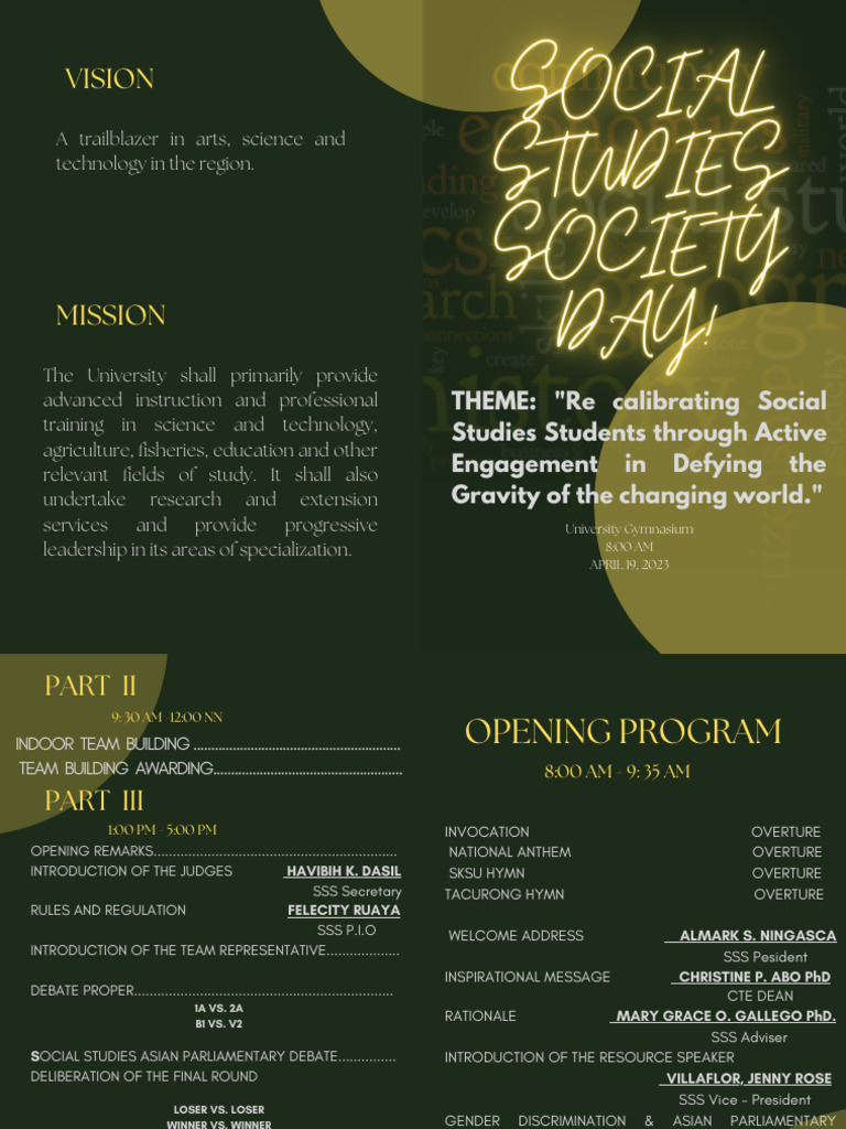 SSS DAY PROGRAM | PDF