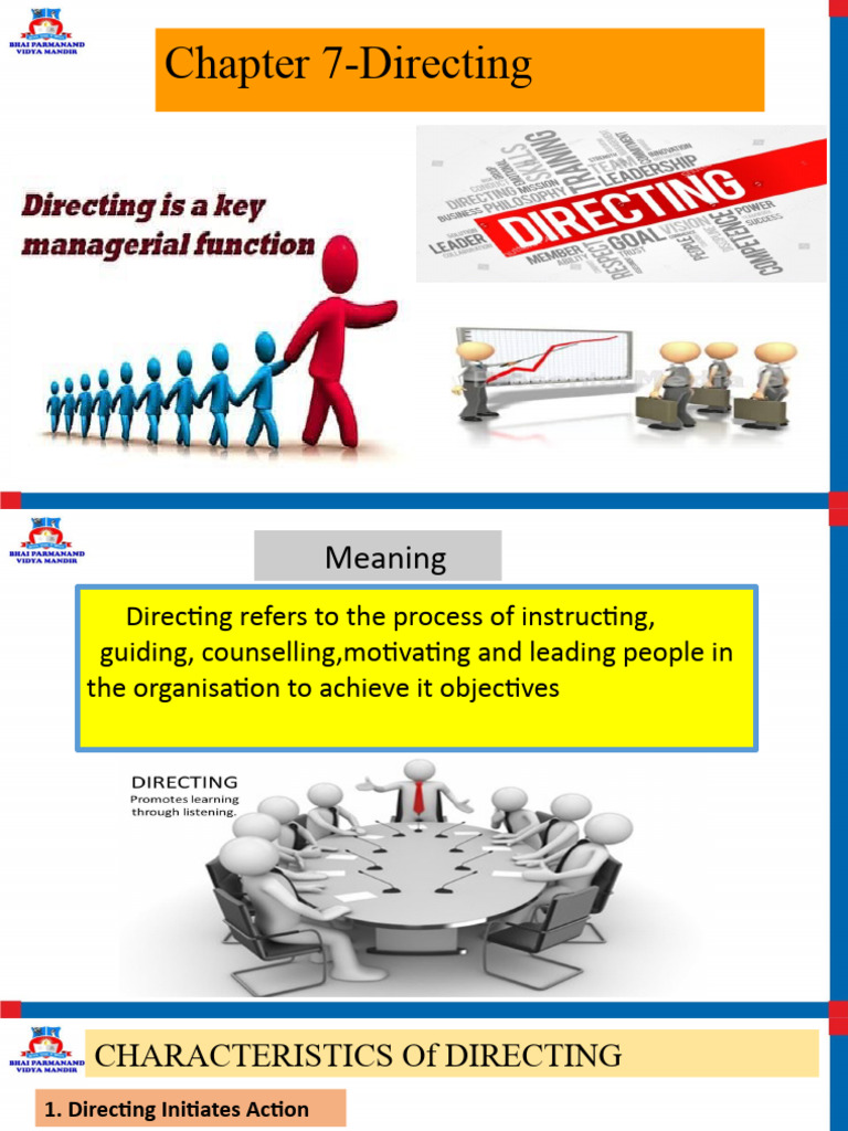 Directing Class 12 CBSE BST Notes | PDF | Incentive | Leadership