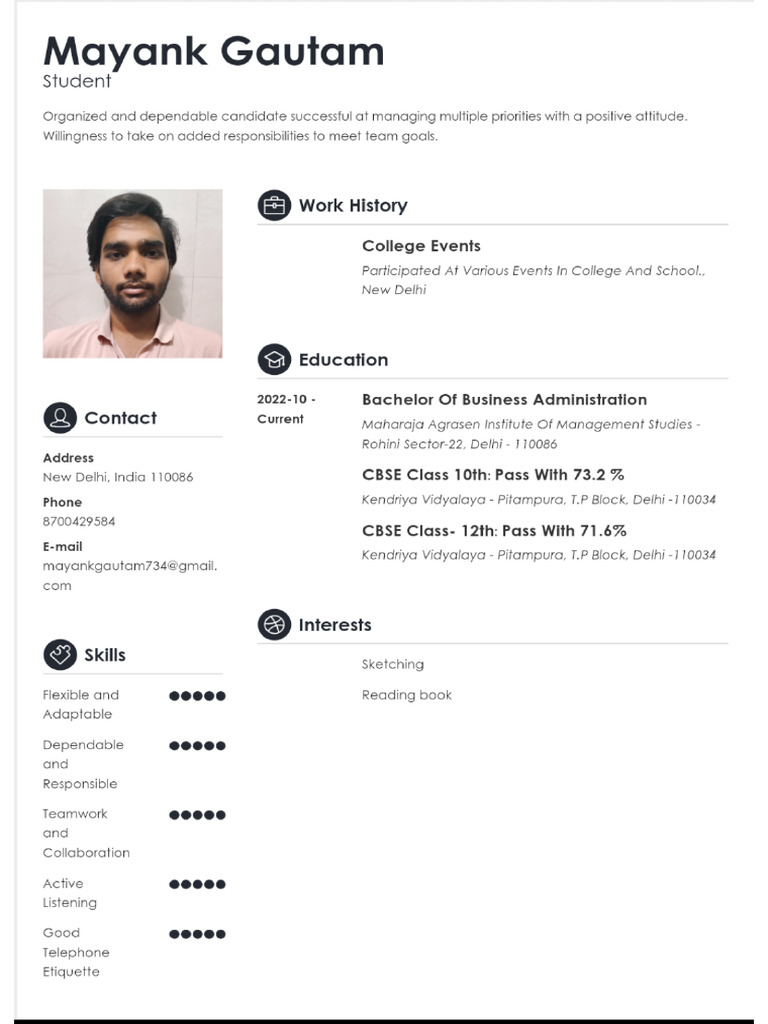 Resume Format | PDF