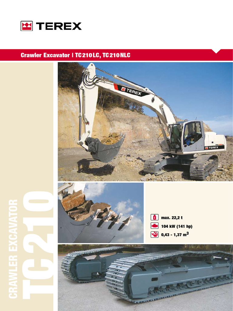 Terex TC210 Used Excavator Gebrauchter Bagger | PDF | Pump | Vehicle ...