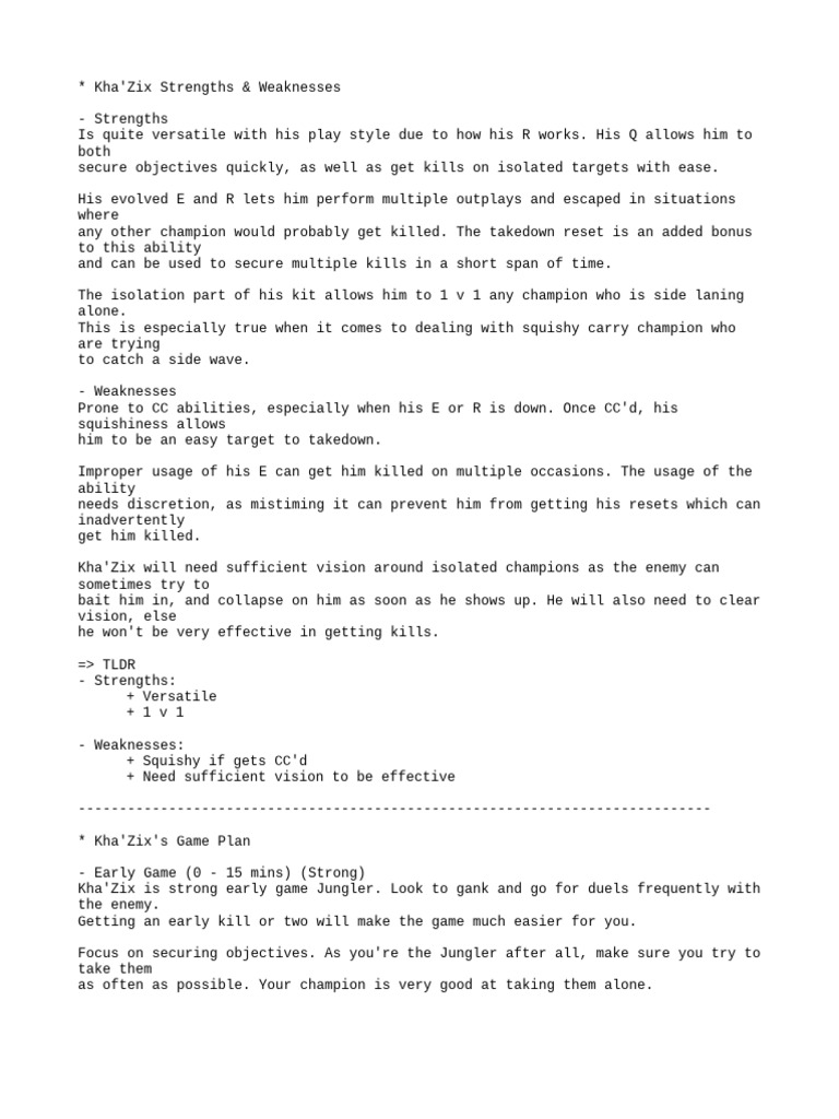 Kha'Zix Guide | PDF | Military