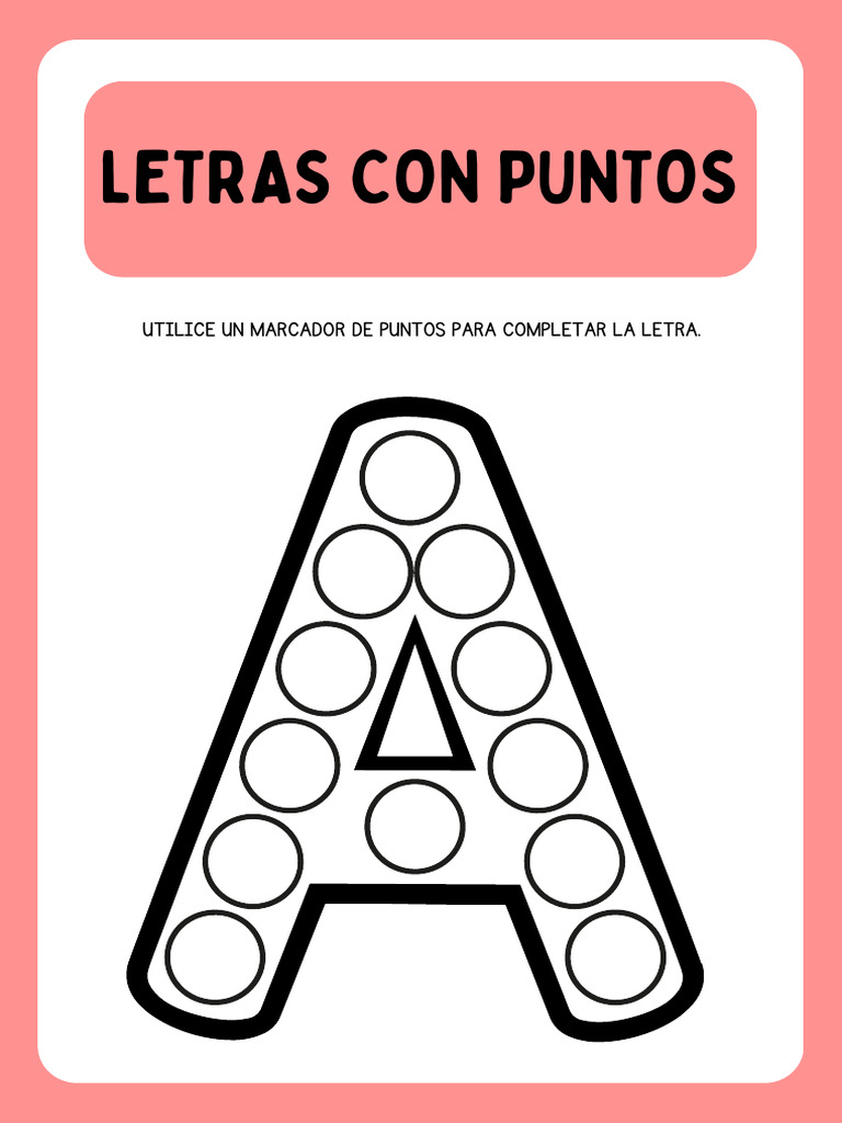 Letras Con Puntos | PDF | Artes del Lenguaje y Comunicación | Hogar ...