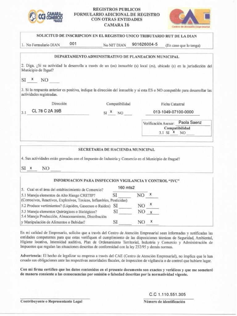 Solicitud de Inscripcion en El Registro Unico Tributario Rut de La Dian ... Solicitud de Inscripcion en El Registro Unico Tributario Rut de La Dian ...