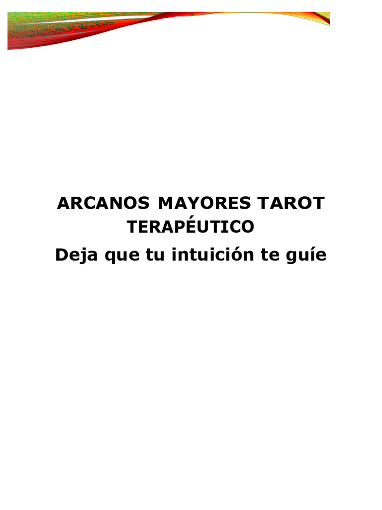 C_arcanos Mayores Tarot Terapéutico_1 | PDF | Felicidad | Amor
