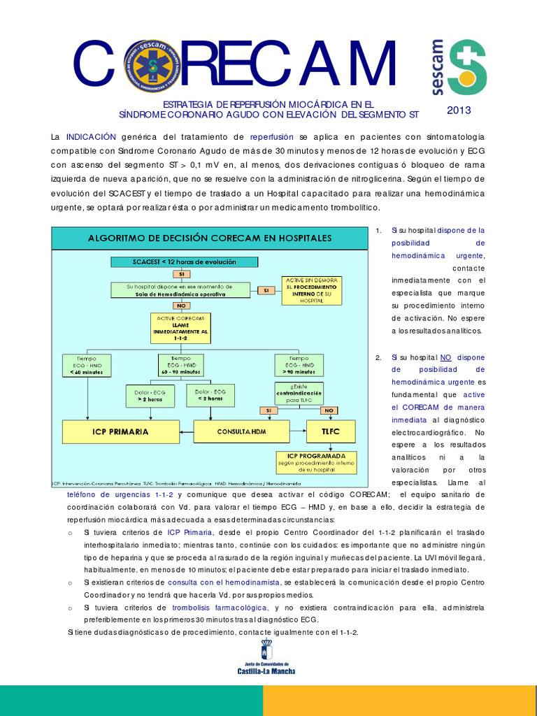 Corecam Difusion Hospital 2013 | PDF | Aspirina | Electrocardiografia
