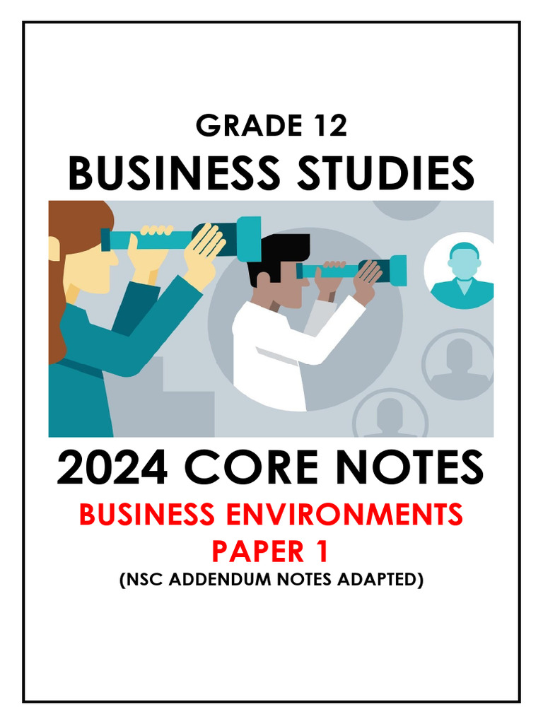 Grade 12 Business Studies Core Notes 2024 | PDF | Employment | Overtime