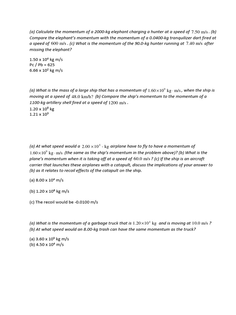 MomentumImpulseP S | PDF | Force | Kinetic Energy