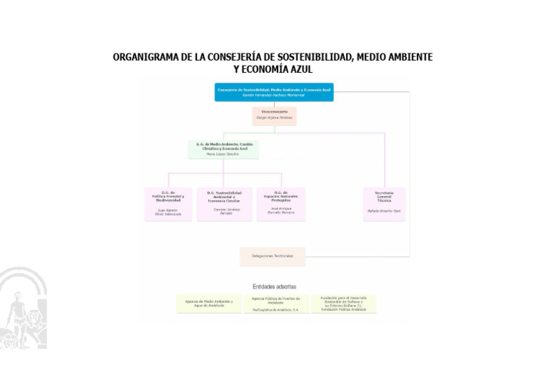 Organigrama de La Consejeria de Sostenibilidad, Medio Ambiente y Economia Azul | PDF