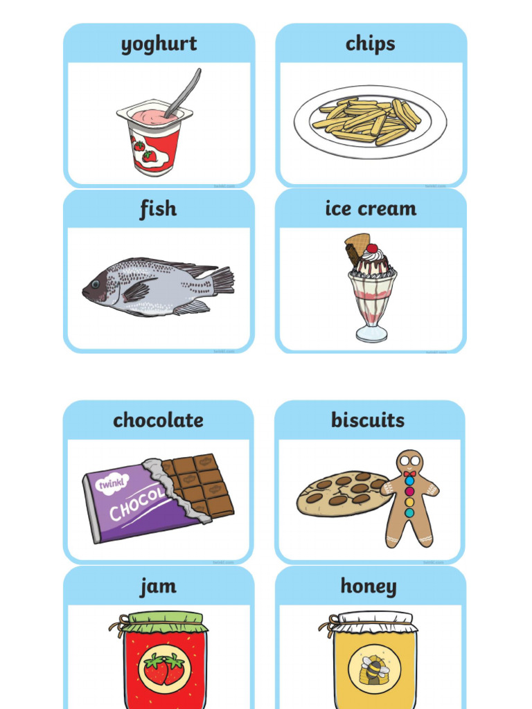 Food Flashcards | PDF