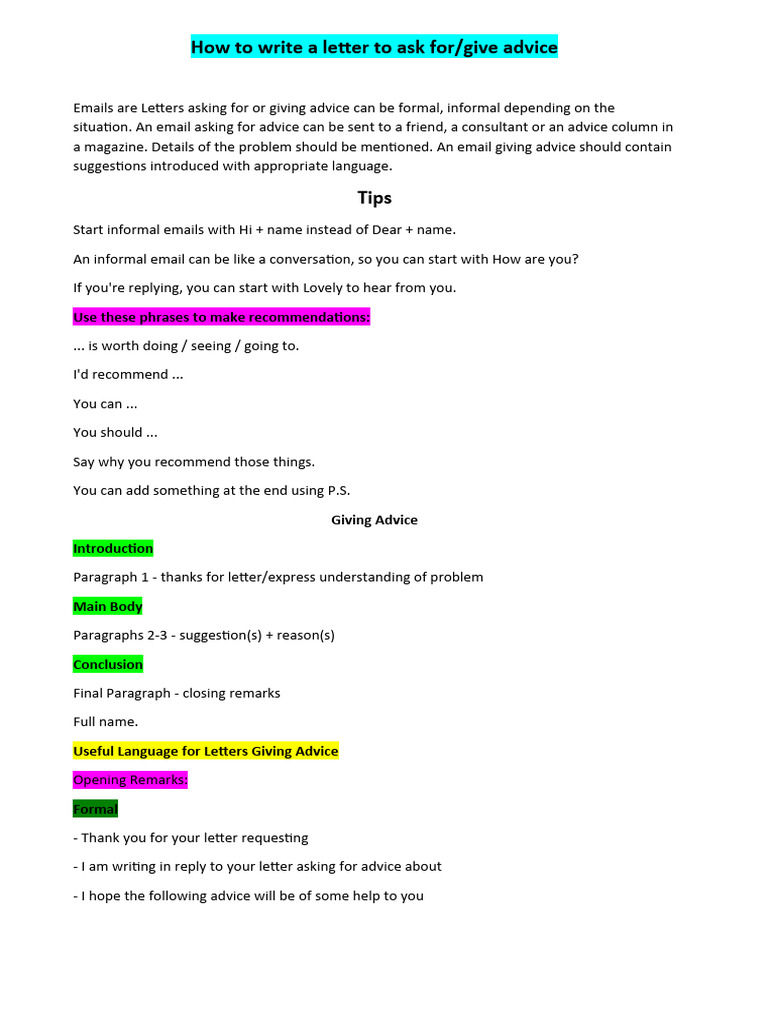 How to write a letter to ask for | PDF