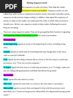 Time Order Words for Clear Writing | PDF | Language Arts & Discipline