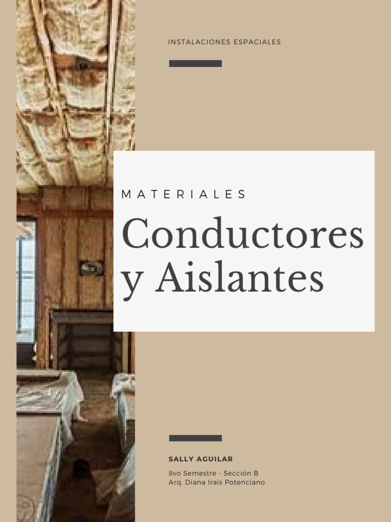 Conductores Aislantes | PDF | Aislamiento térmico | Aislador (Electricidad)