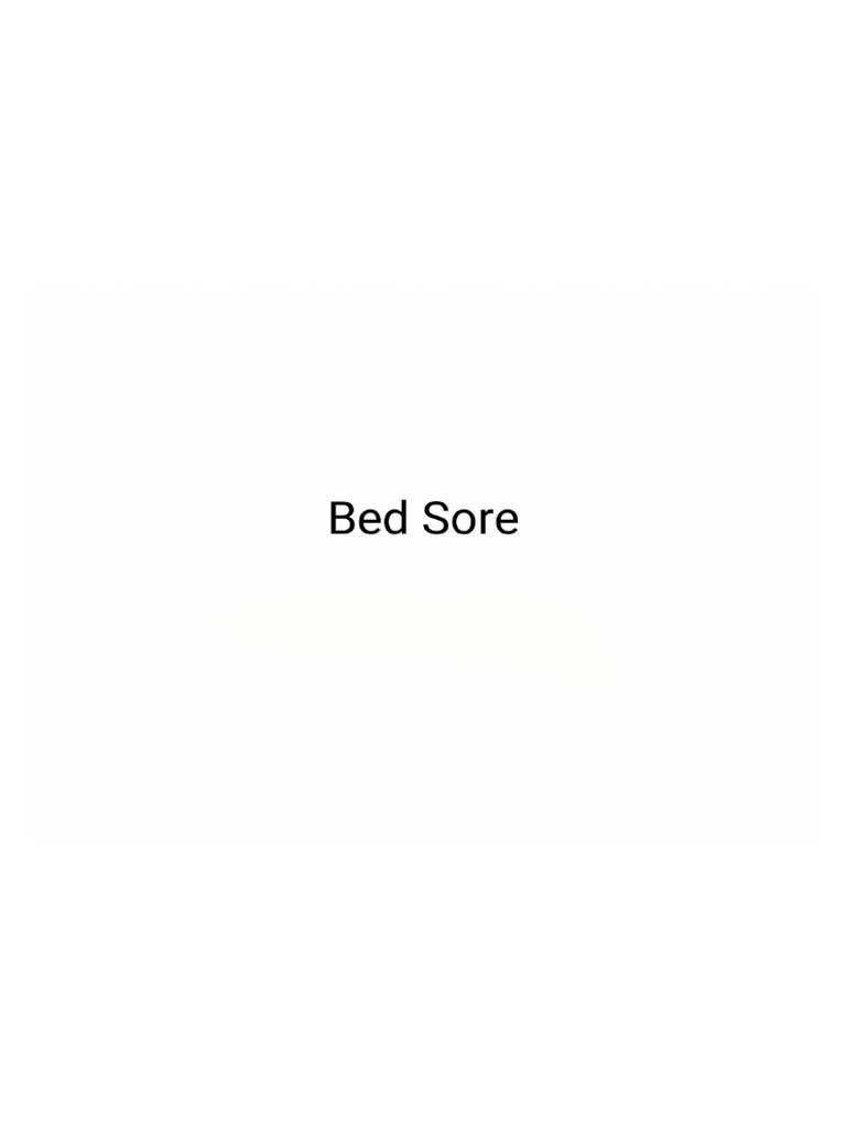 Bed Sores | PDF