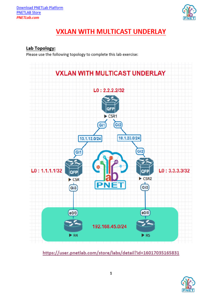 VXLAN With Multicast Underlay | PDF | Data Transmission | Internet