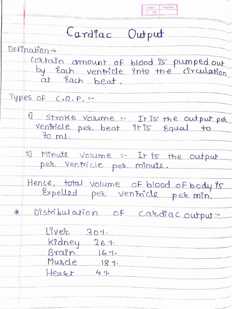 Cardiac Output | PDF