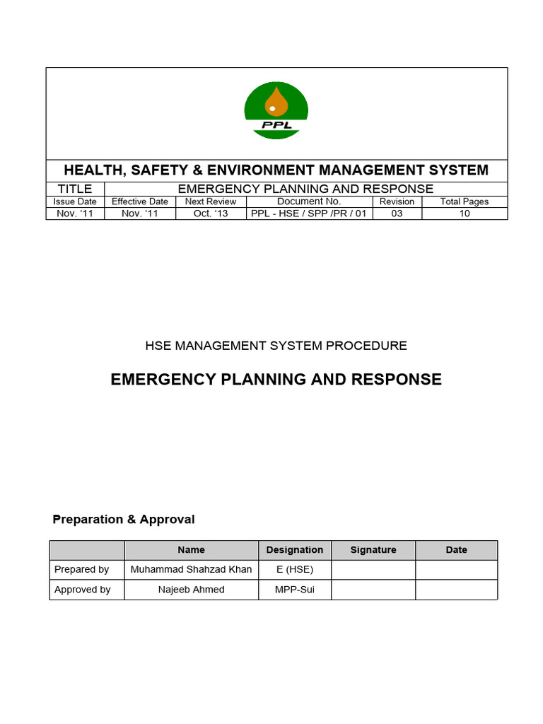 SOP - 01 On EPR-Revised | PDF | Emergency Management | Hazards
