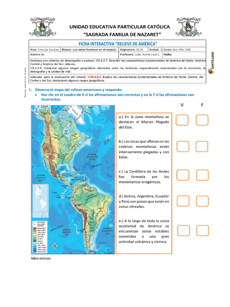 Relieve de America | PDF