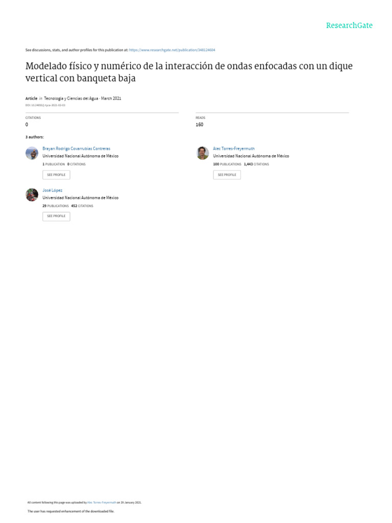Modelado Fisico y Numerico de La Interaccion de On | PDF | Licencia ...