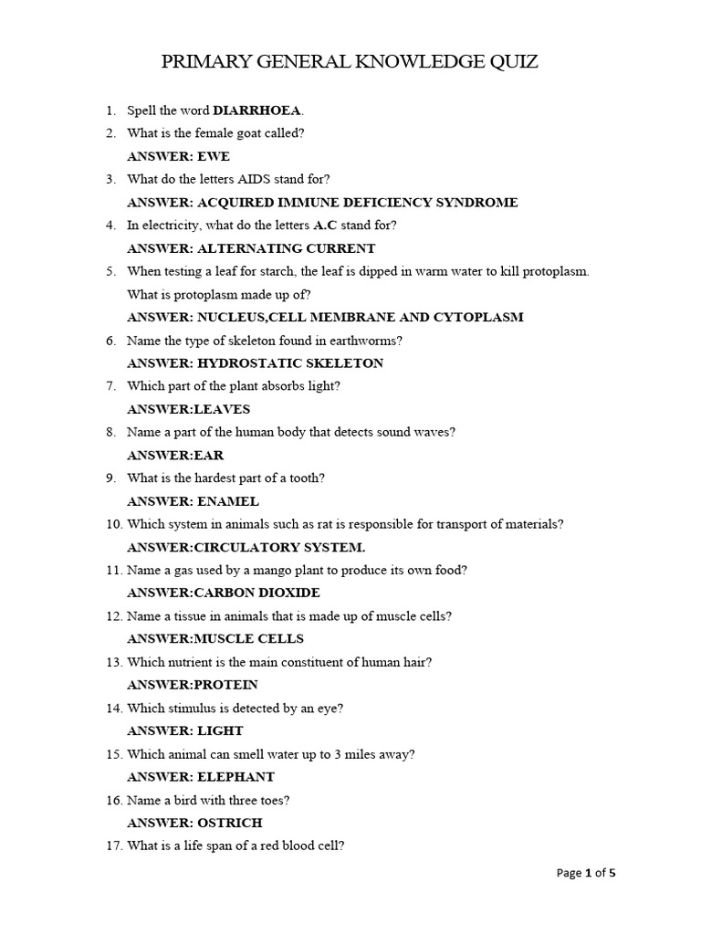 General Knowledge | PDF | Manure | Biology