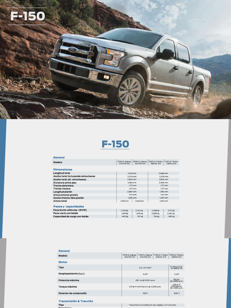 FICHA-TECNICA-F150 | PDF