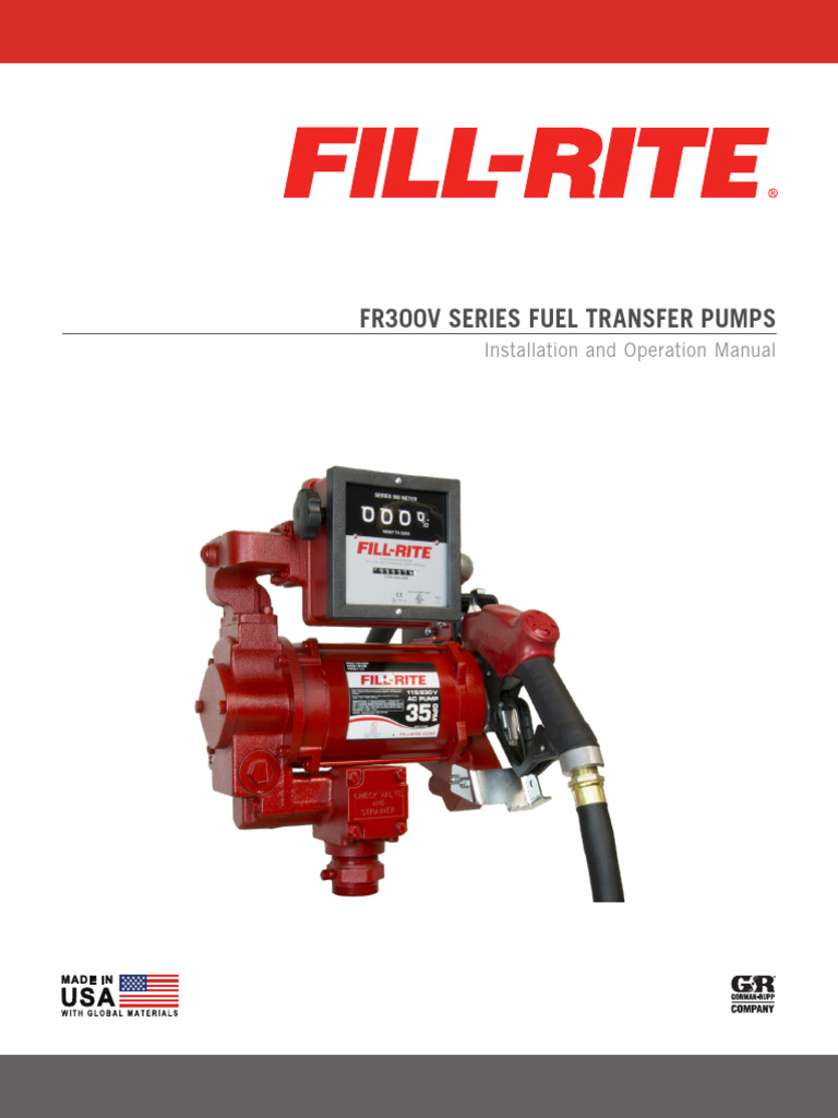 Fill-Rite Fuel Transfer Pump Manual | Download Free PDF | Pump | Pipe ...
