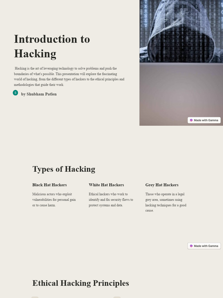 Introduction To Hacking | PDF | Security | Computer Security